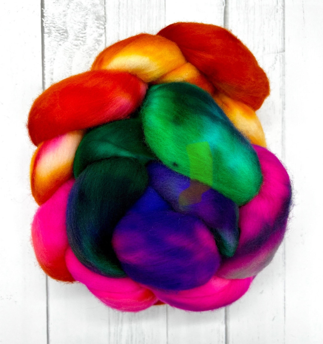 Birds of Paradise - Wool for Spinning/felting, Wool Roving, Hand Dyed ...
