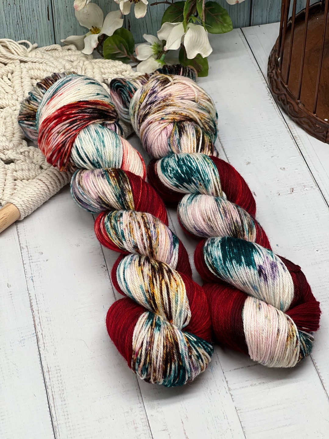 Yuletide Holiday Yarn, Superwash Merino Nylon Fingering, DK, Worsted ...