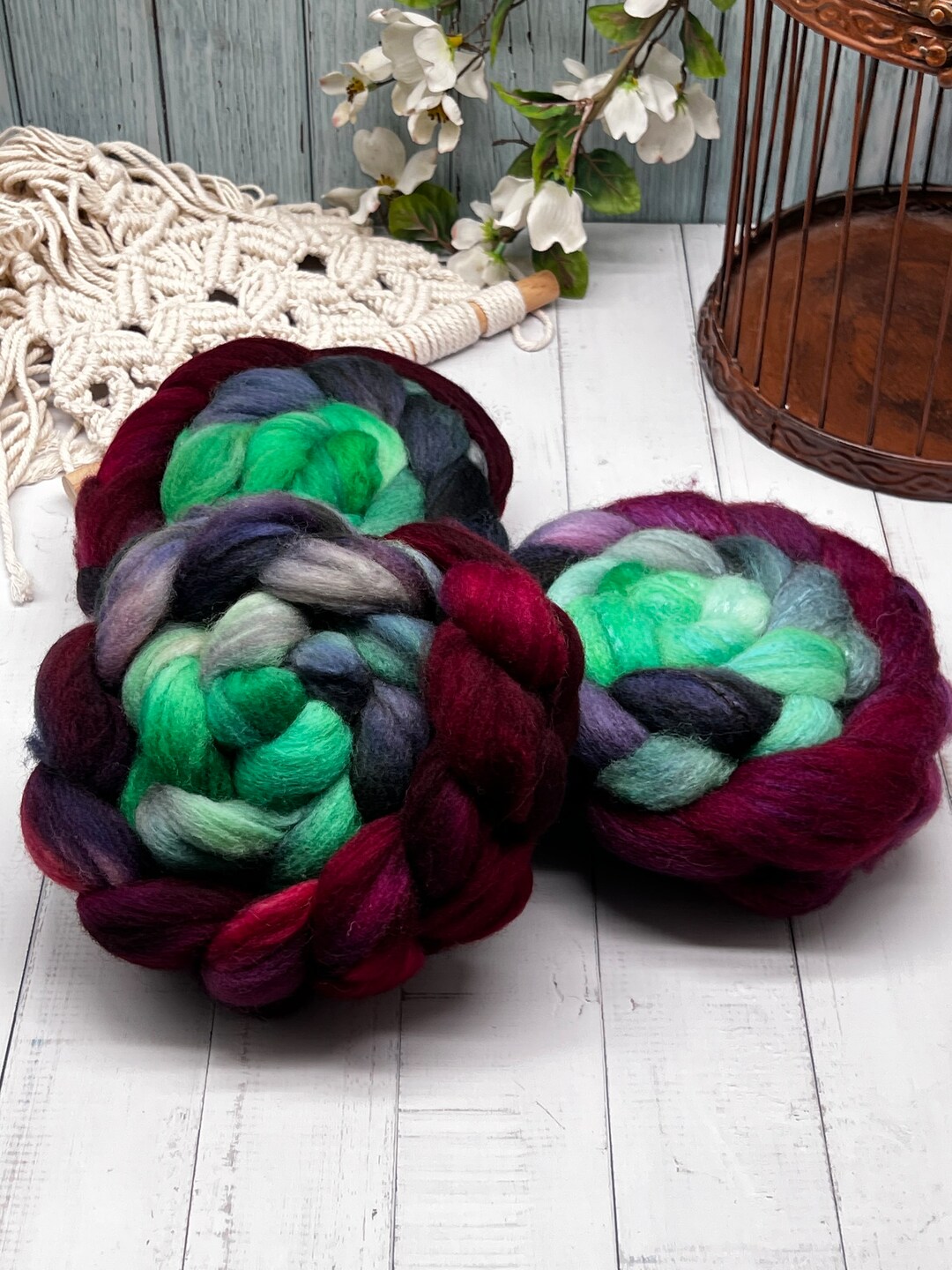 Sea Witch - Wool for Spinning and Felting, Wool Roving, Hand Dyed Wool ...