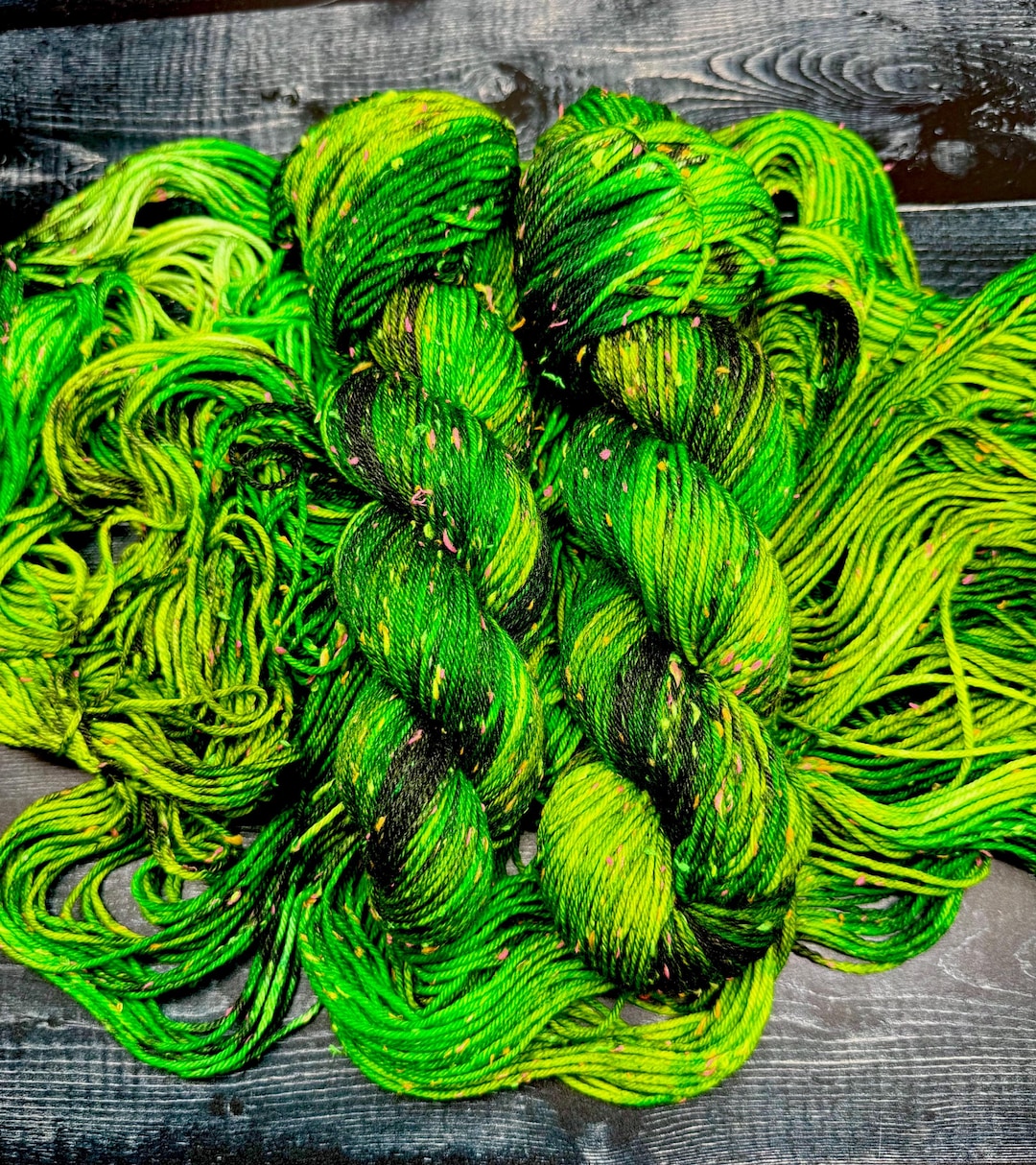 Radioactive Rainforest - Indie Dyer, Hand Dyed, Fingering, DK, Sock ...