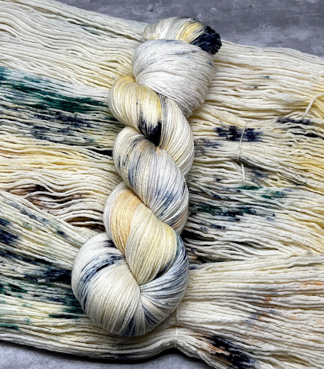 Wandering Flower Bog - Ivory, Yellow, Navy, Blue, Green, Forest Green ...