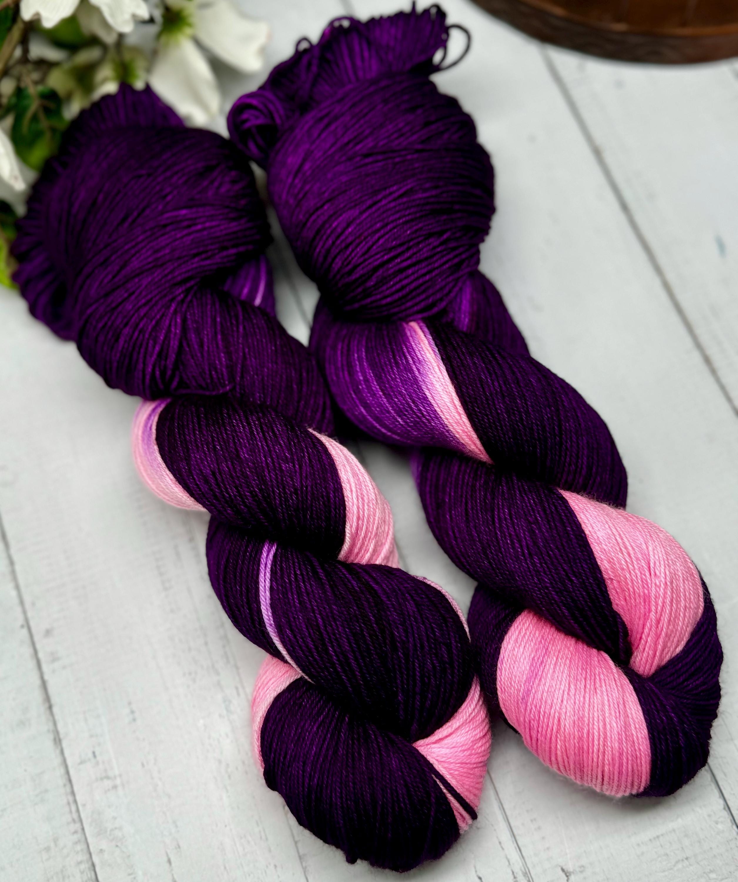 Electric Blossom - Indie Dyer, Hand Dyed, Fingering Sock Yarn, Hand ...