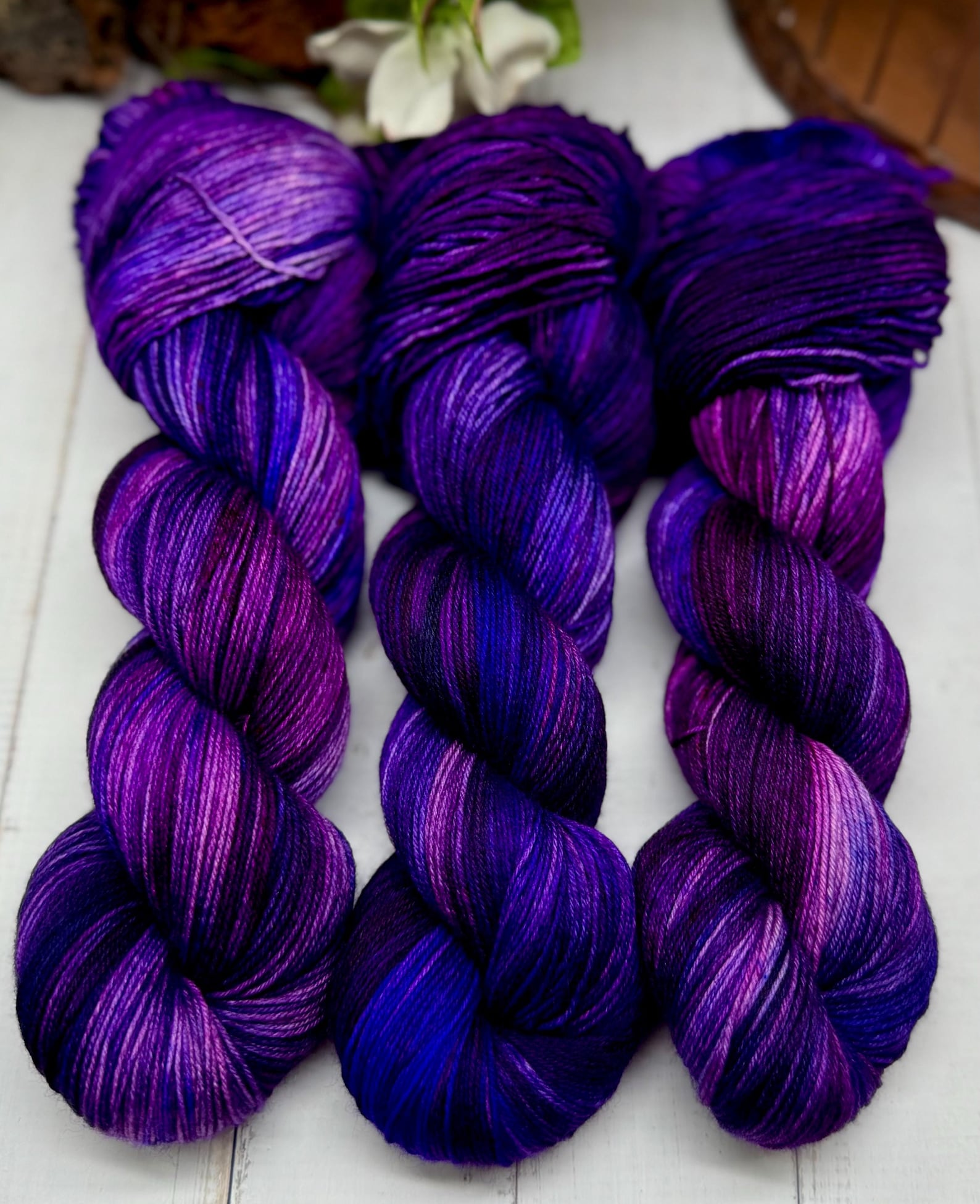 Whose Eating Sour Grapes? - Purple, Neon Pink, Black, Merino Nylon Yarn ...