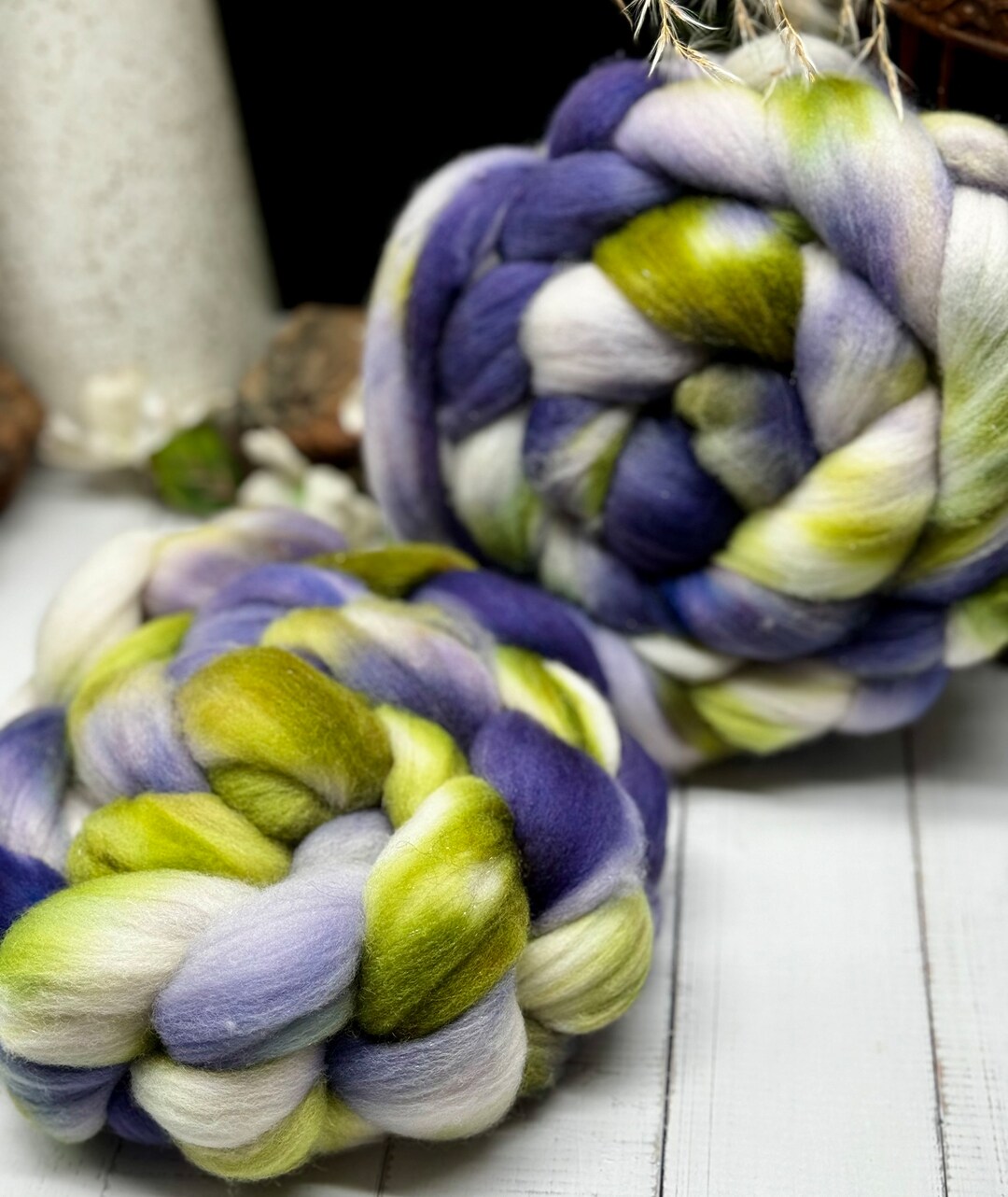 Grapes on the Vine - Wool for Spinning, Felting, Wool Roving, Hand Dyed ...