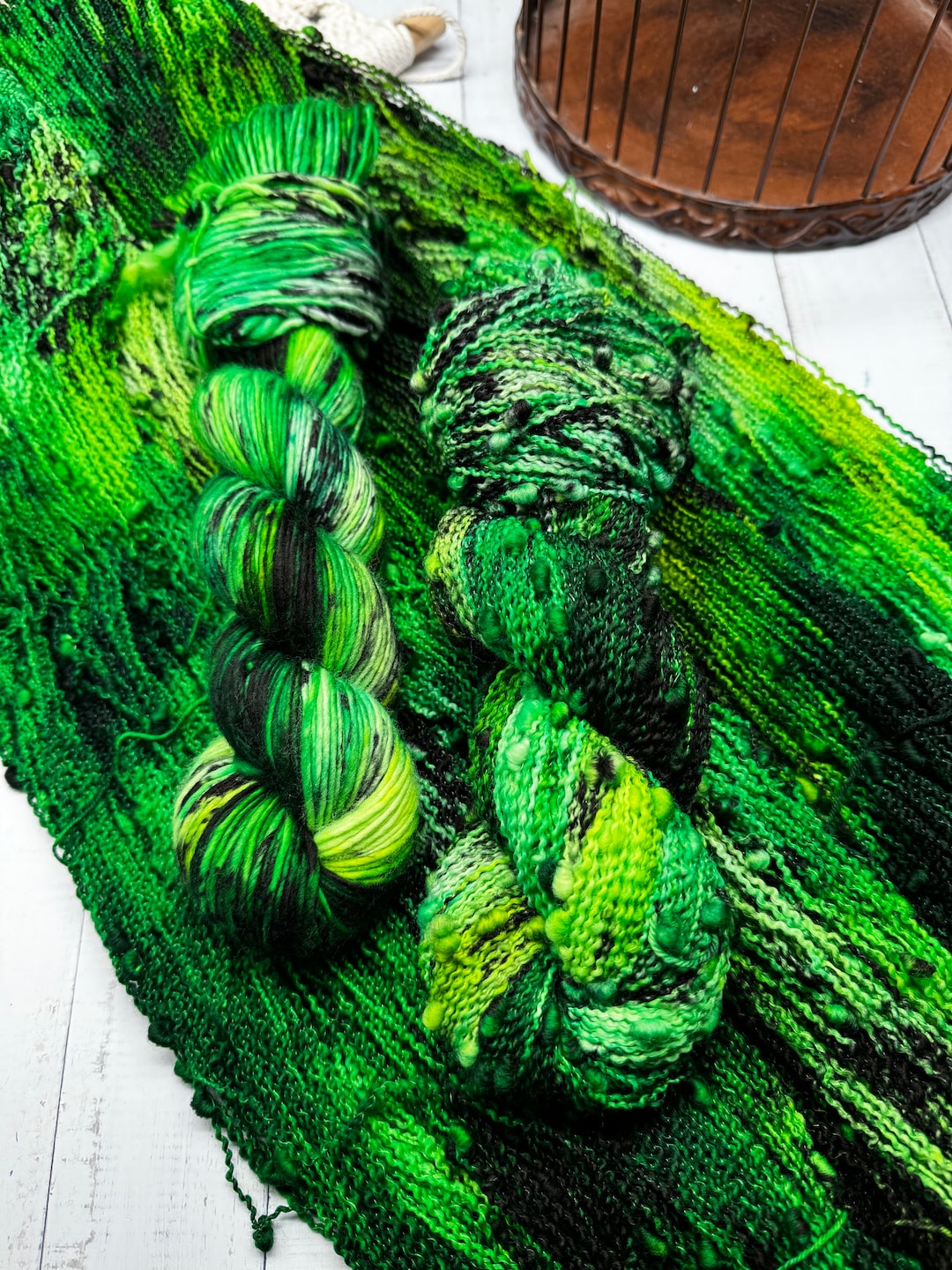 Radioactive Rainforest - Slub Sock, Hand Dyed Yarn, Merino/nylon Yarn ...