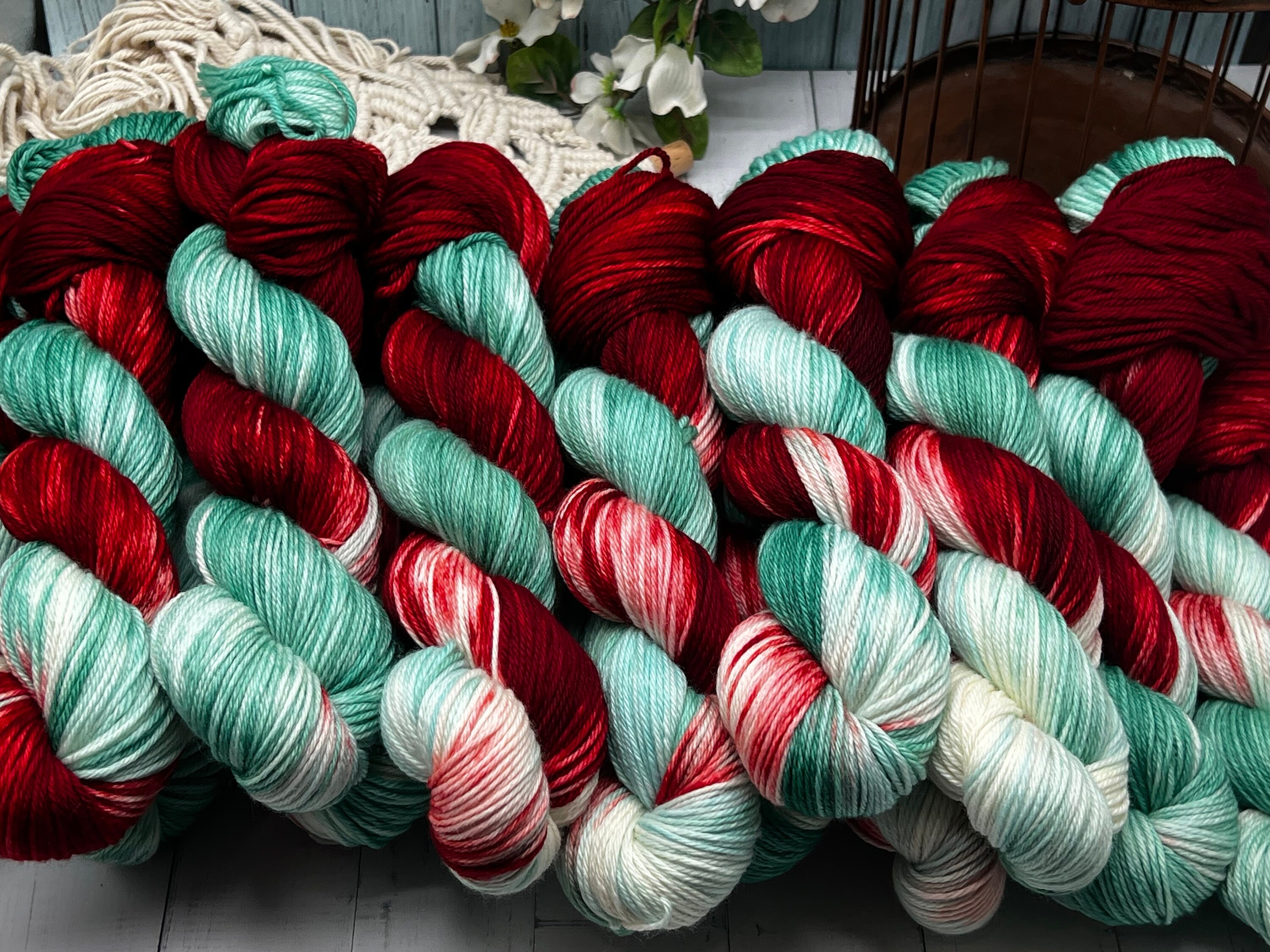 Candy Cane - Merino Nylon Yarn, Superwash, Merino Cashmere, Fingering ...