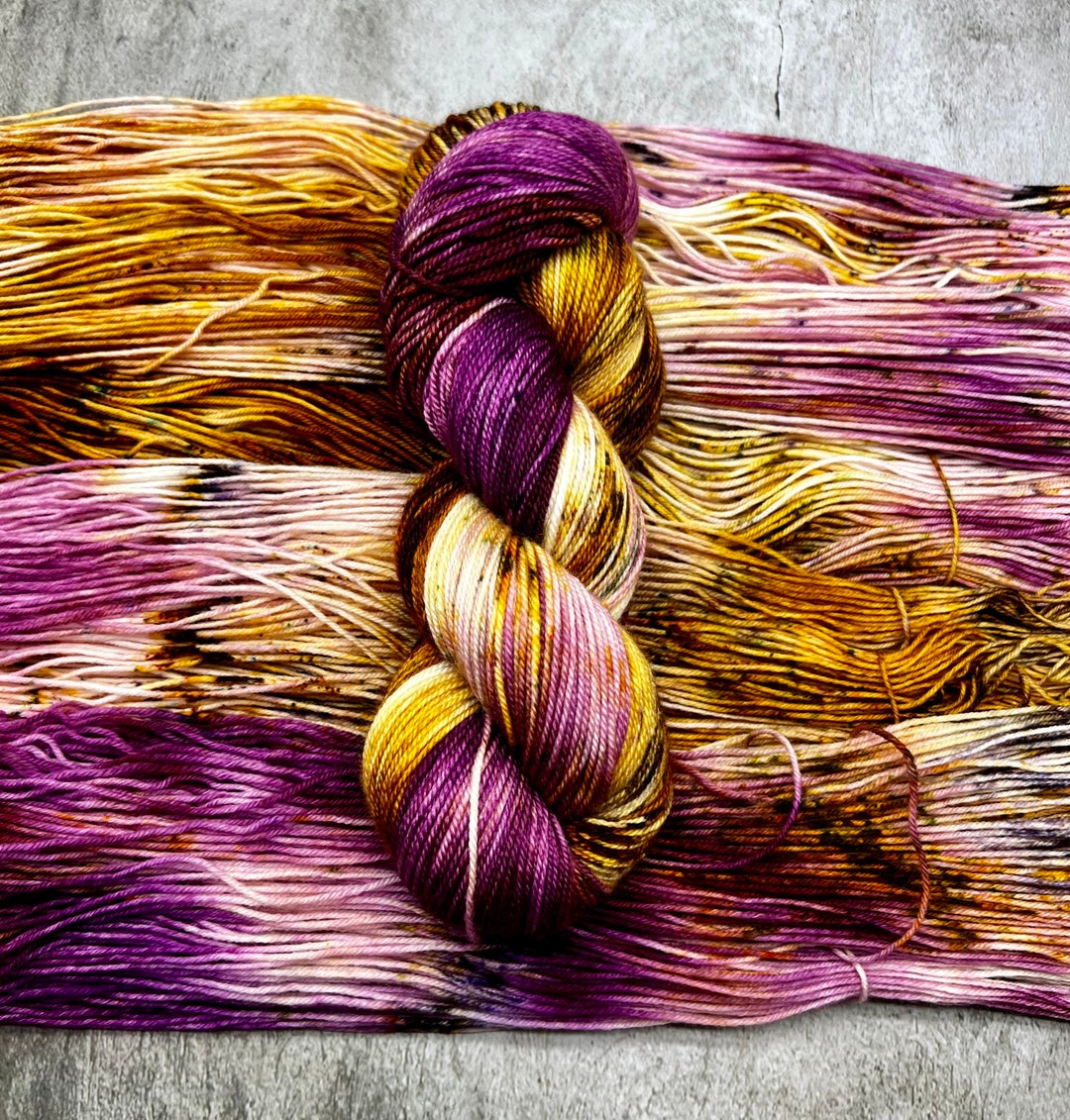 Enchanted - Merino/cashmere/nylon, Hand Dyed, Fingering Sock Yarn ...