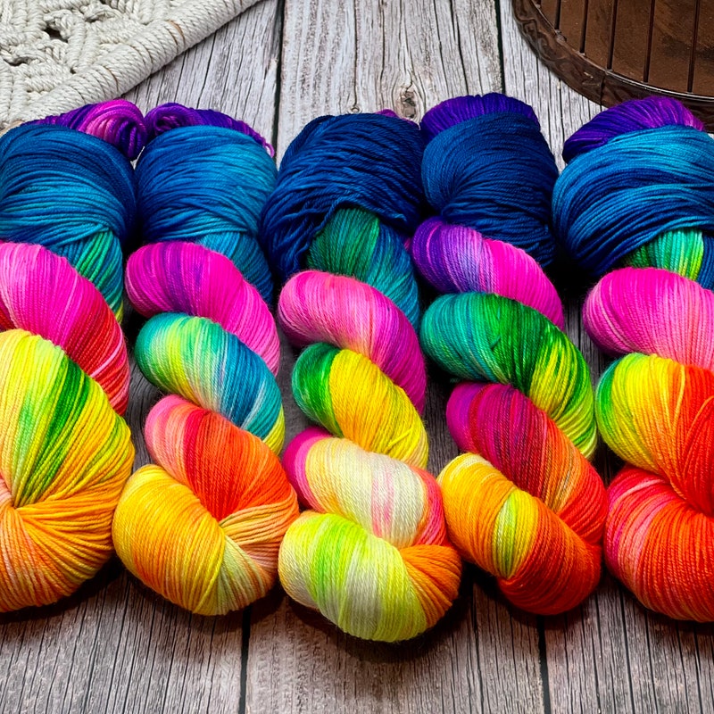 Rainbow Yarn - Etsy