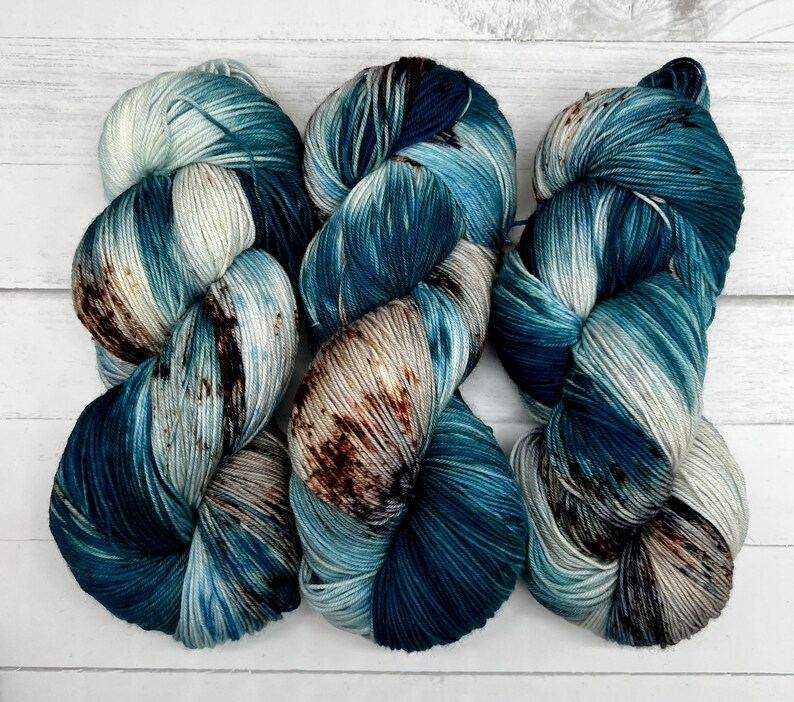 Cape Town Blue/green Yarn Ocean Colors Hand Dyed 75/25 - Etsy