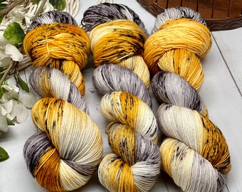 A Rose at Dawn Autumn Yarn, Hand Dyed, Fingering Sock Yarn, Hand ...