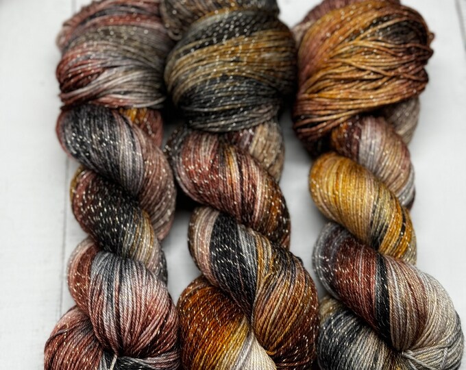 My Best Friend - Gold Diamond Sock, Merino/nylon/stellina, Blue/brown ...