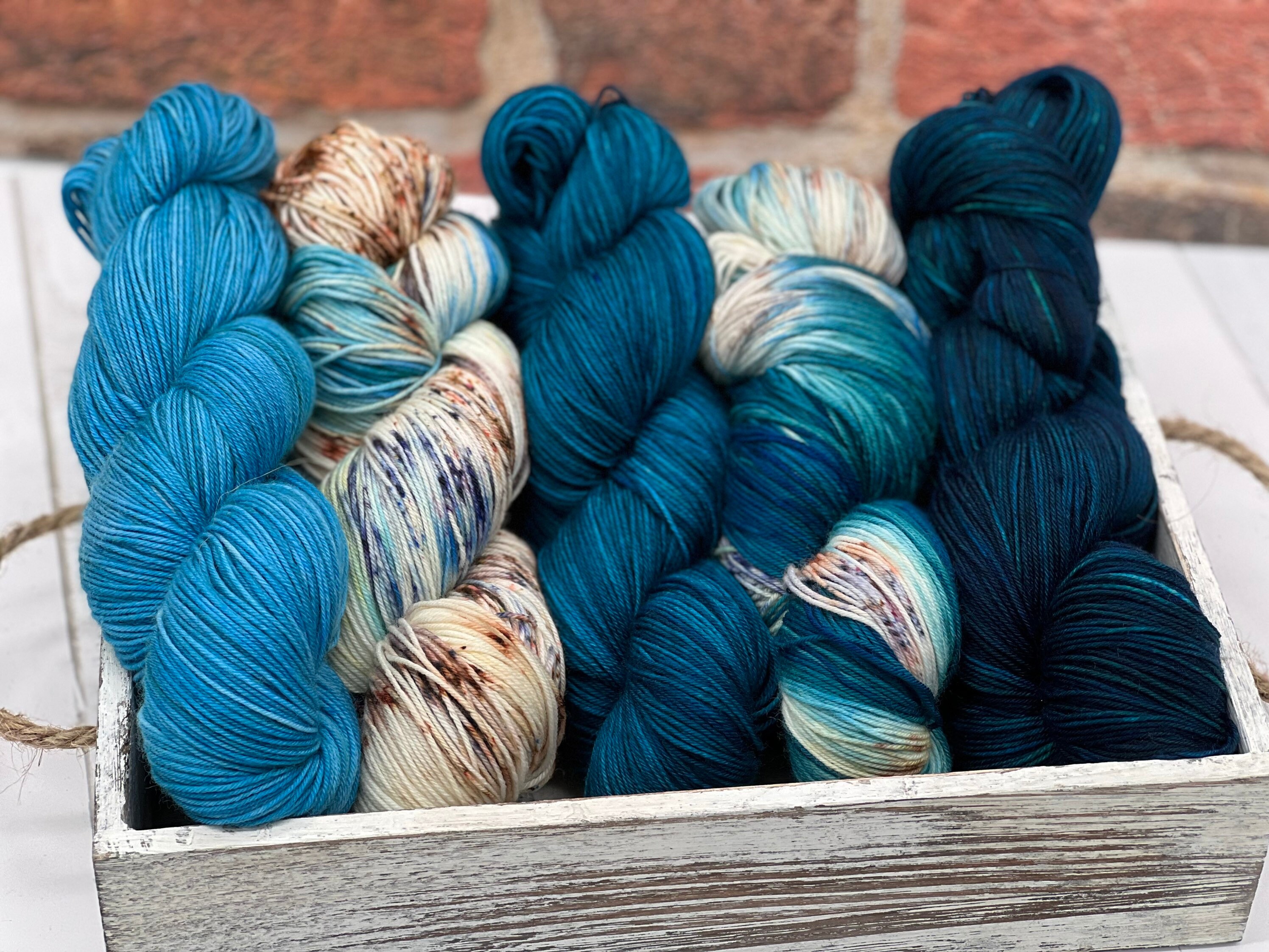 Seaside Blue Knitting Shawl Kit Knitting Kit Hand Dyed - Etsy