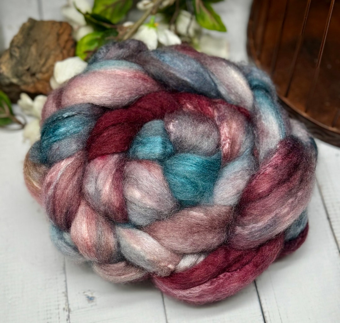 Victorian Lace - Wool for Spinning and Felting, Wool Roving, Hand Dyed ...