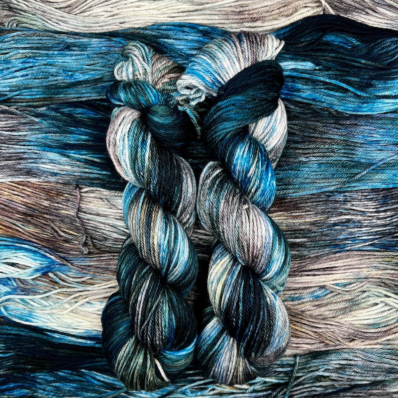 Hand Dyed Blue Ombre Yarn - Etsy