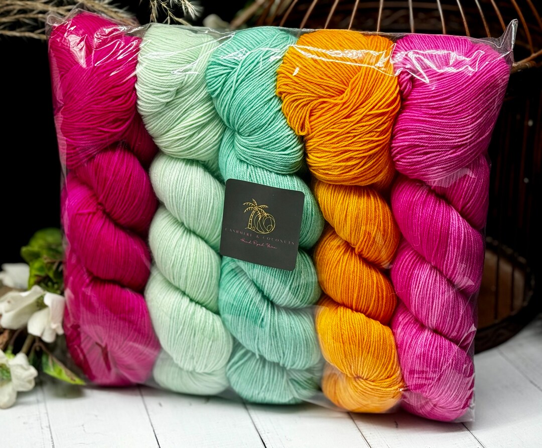 Spring in My Step - Ready to Ship, Hand Dyed Yarn, Solid/semi Solid ...
