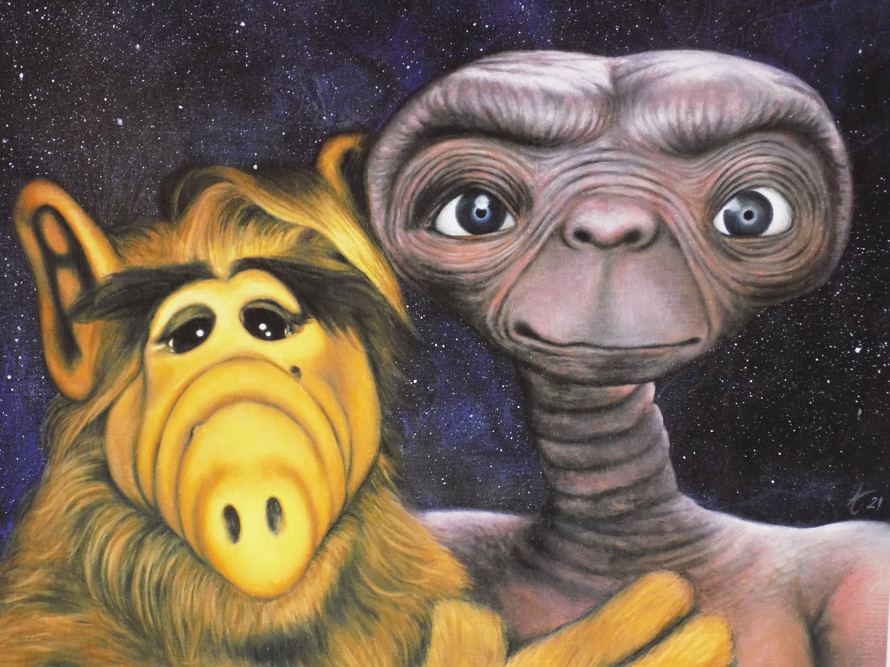 E.T ALF Collection, E.T Collection, Alf Series, Retro Art, Geek Gift ...