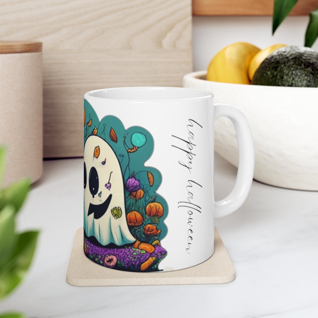 Custom Halloween Ceramic Mug Halloween Gifts 11oz Happy - Etsy