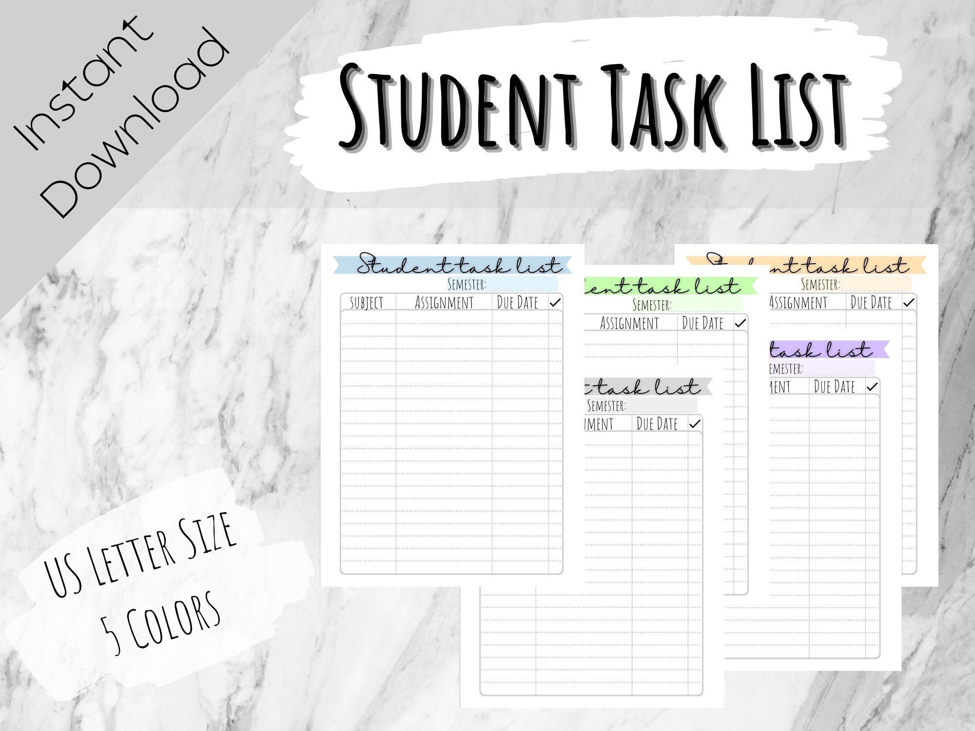 Student Task List. Student To Do List. Student organizer. US | Etsy