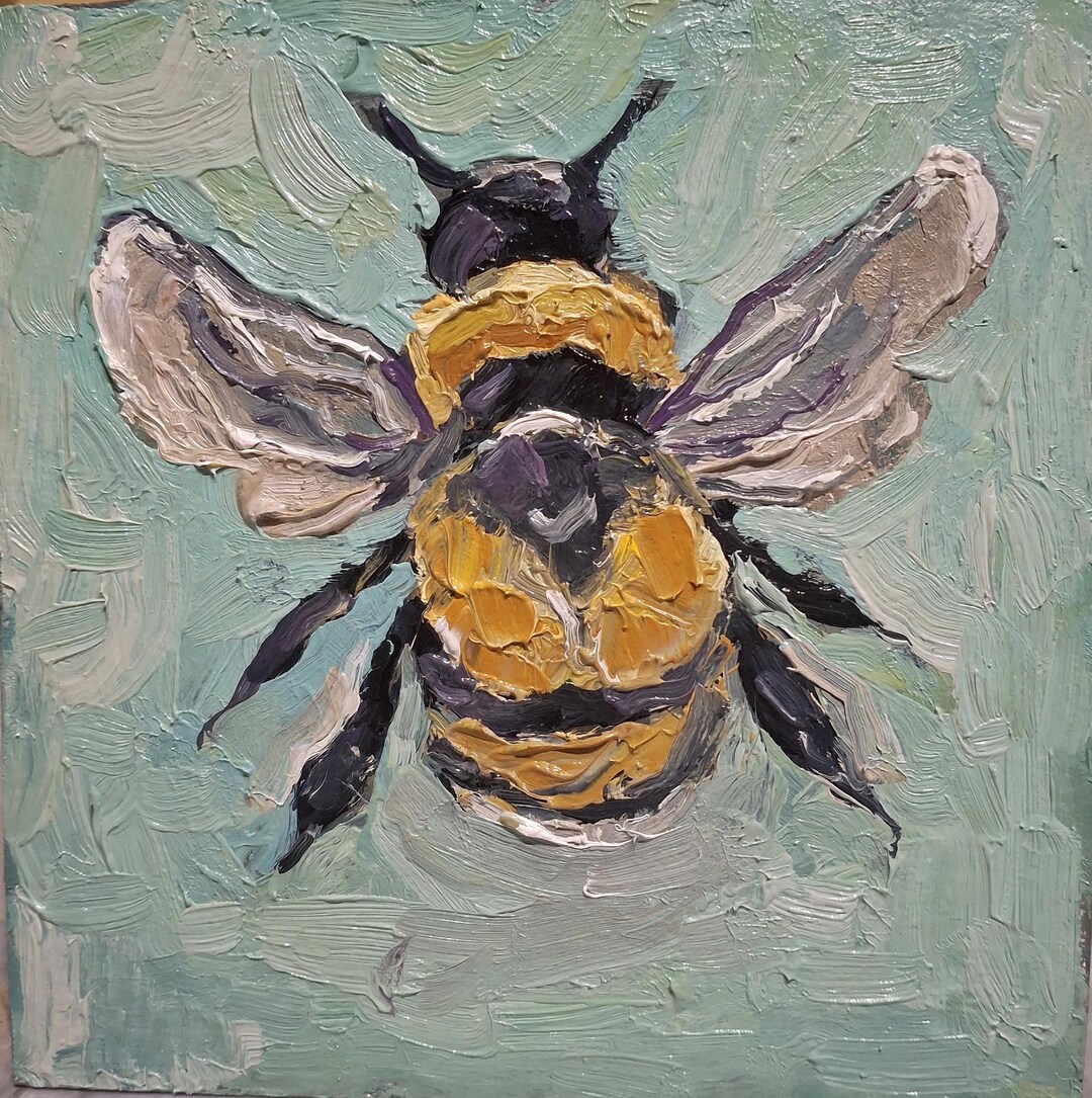 Bumblebee Painting Oil Painting Bumblebee Original Painting Insects Art ...