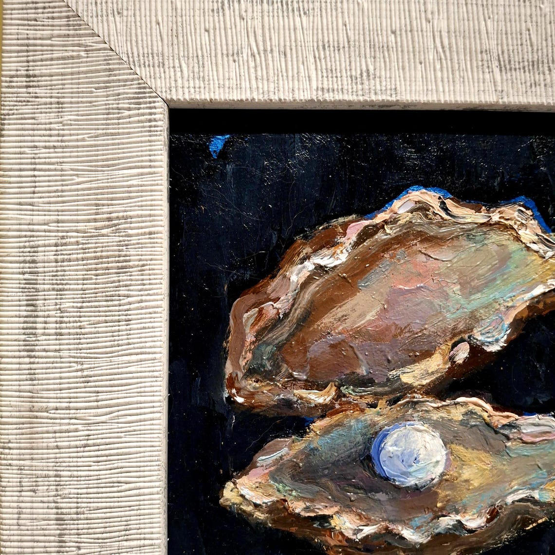 Seashell Painting.seashell With a Pearl Oil Painting.original Art.shell ...