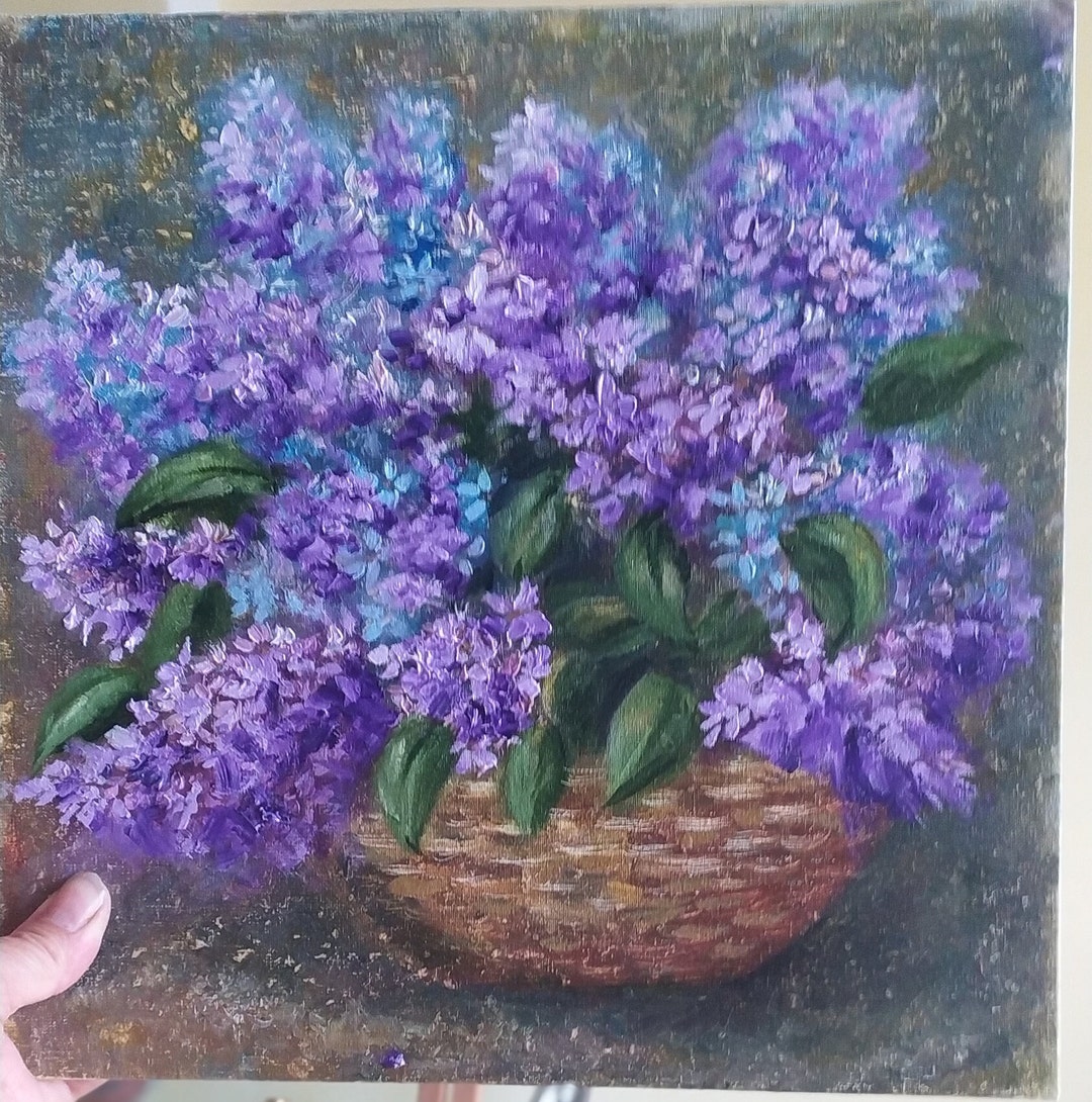 Lilac Painting Oil Painting Bouquet Lilacs Painting Original Painting ...