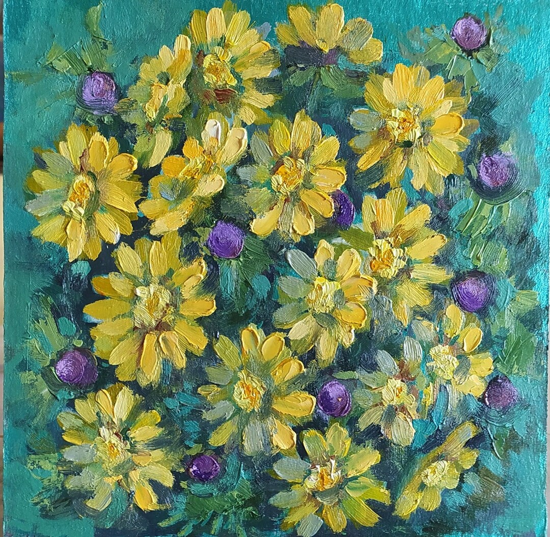 Spring Flowers Painting.adonis Spring Oil Painting.adonis Original ...