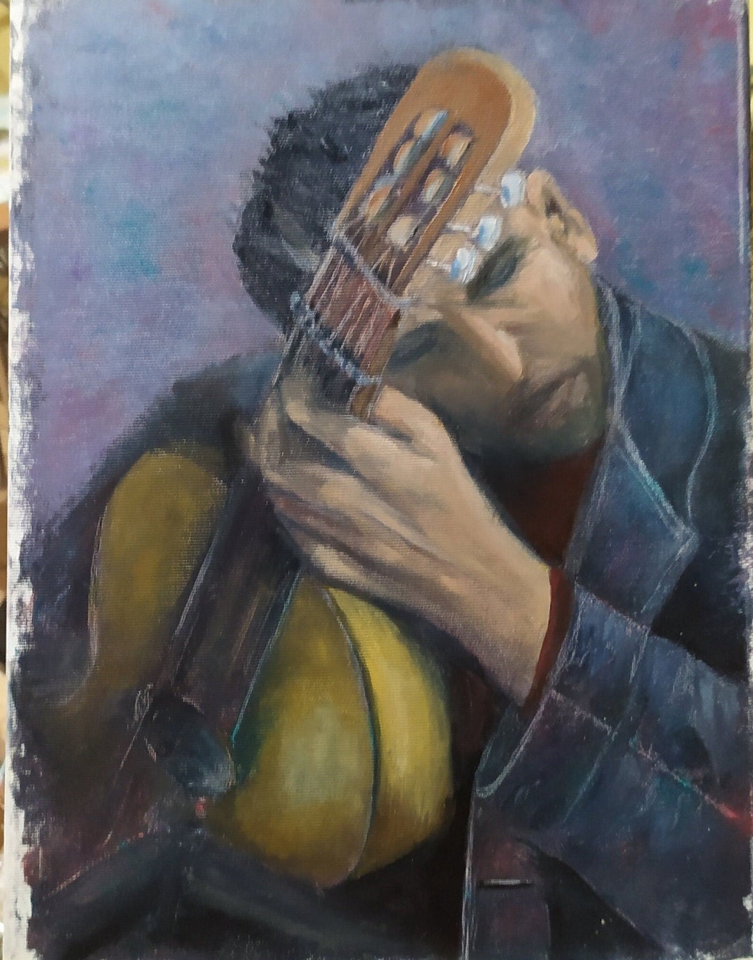 Musician Painting Oil Painting Original Painting on Canvas Figurative ...