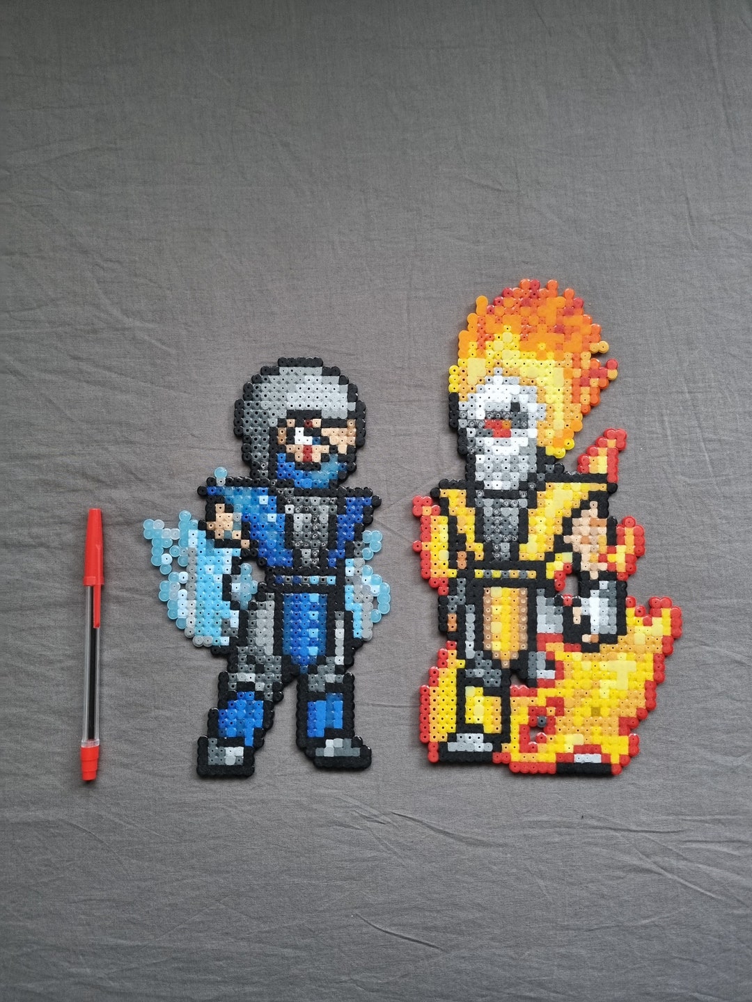 Mortal Kombat Sub-zero and Scorpion Perler Beads - Etsy
