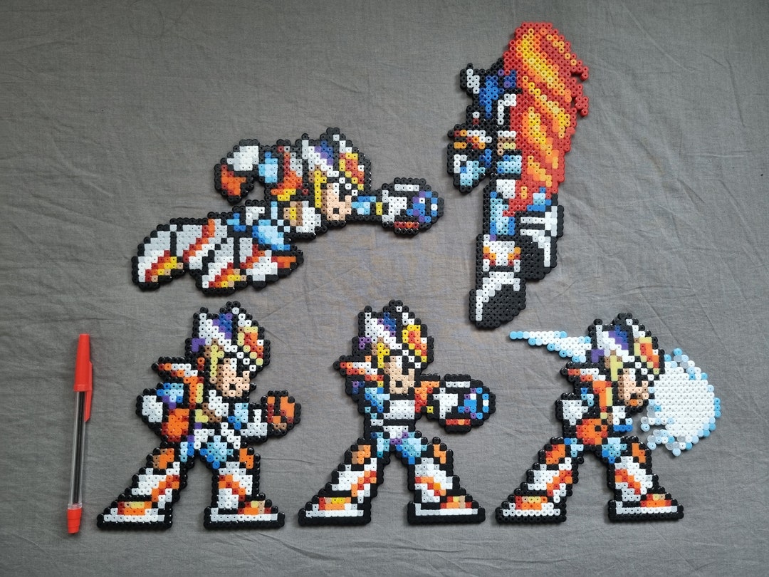 Mega Man X2 Armor Poses Made With Perler Beads - Etsy