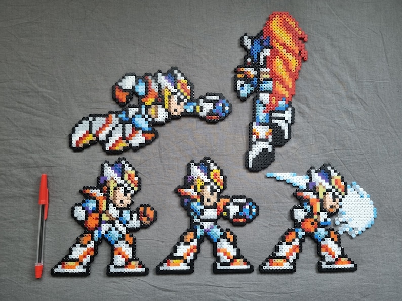 Mega Man X2 Armor Poses Made With Perler Beads - Etsy
