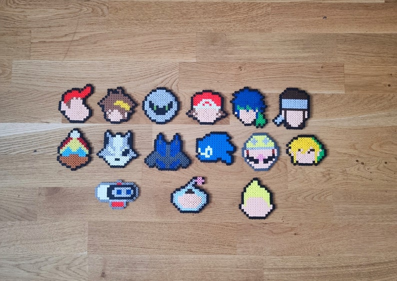 Super Smash Bros Ultimate Character Logo Set Perler Beads Art - Etsy