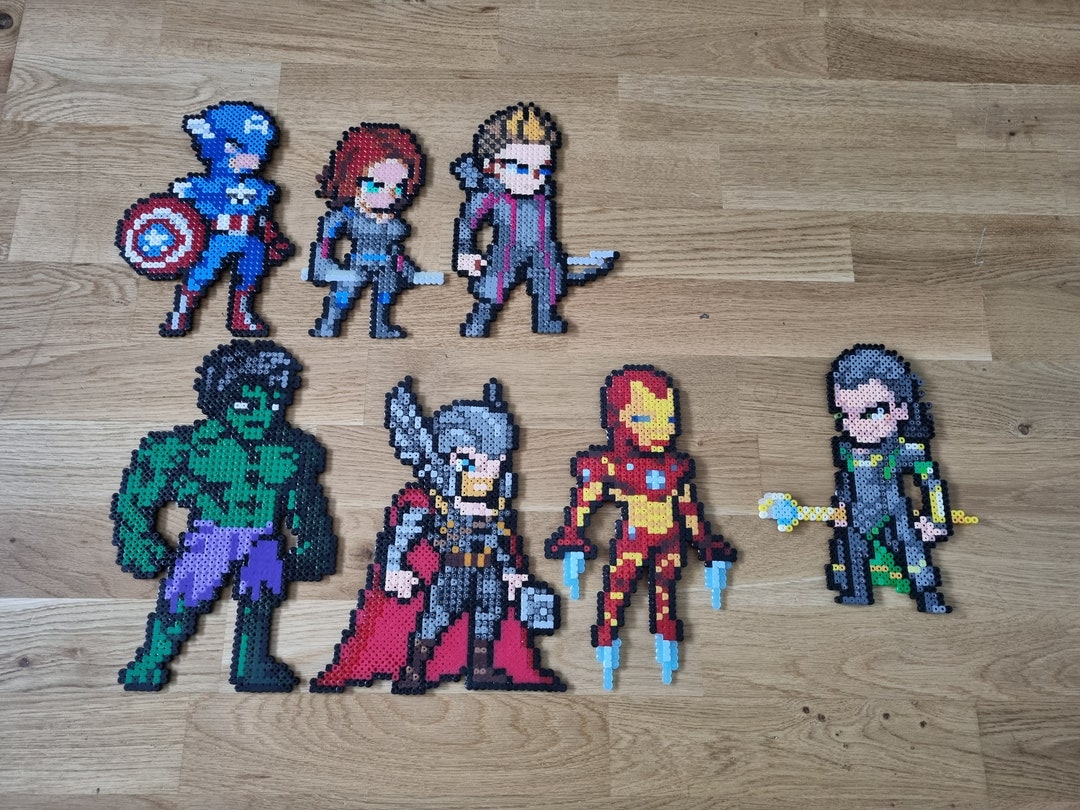 The Avengers Characters Perler Bead Art Set - Etsy