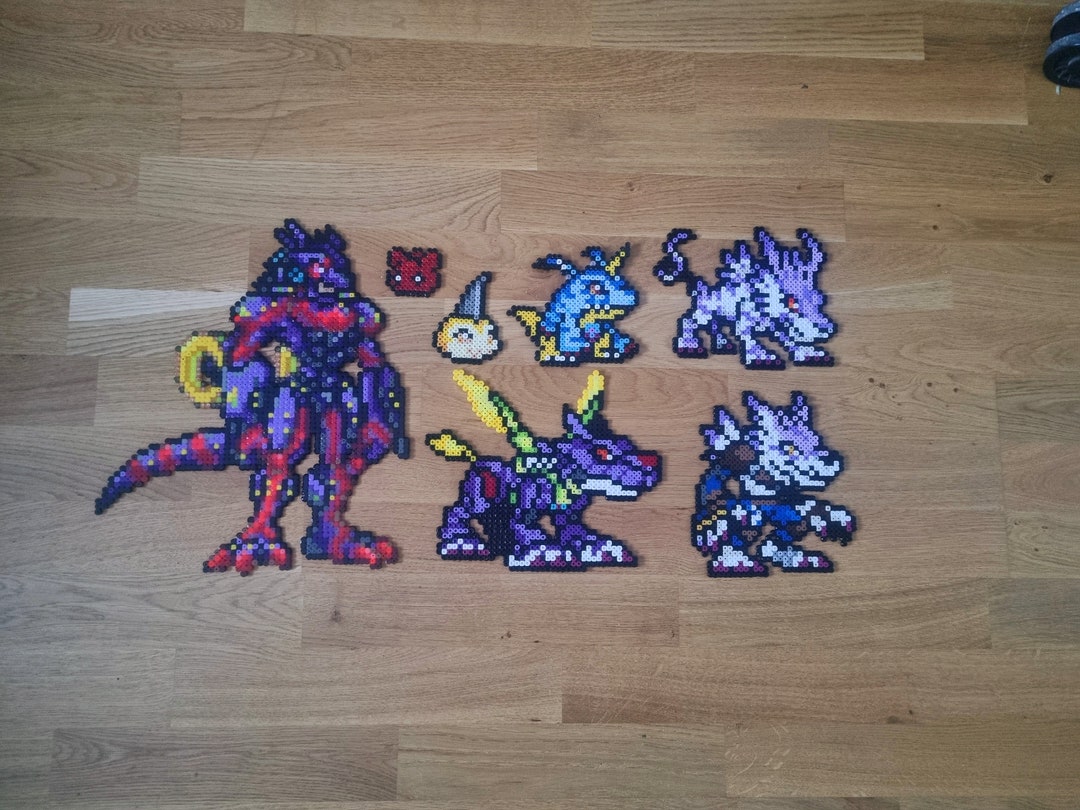 Digimon Gabumon Evolution Set Perler Beads Patterns - Etsy