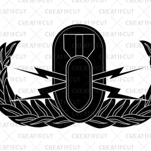 Explosive Ordnance Disposal Basic, Senior and Master EOD Badge Vector ...