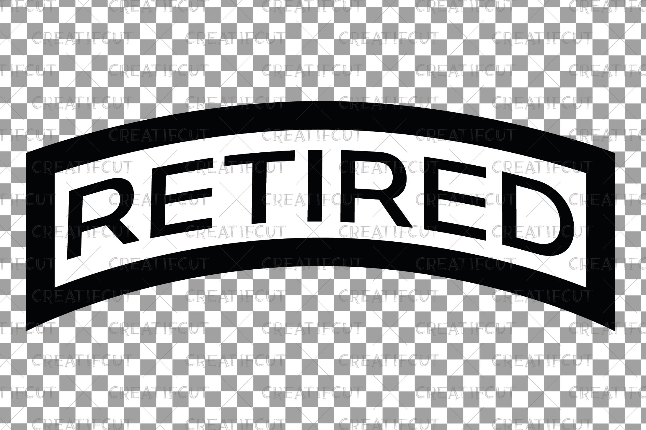 Army Retired Tab SVG. Military Badge Army Retired Badge Gift - Etsy
