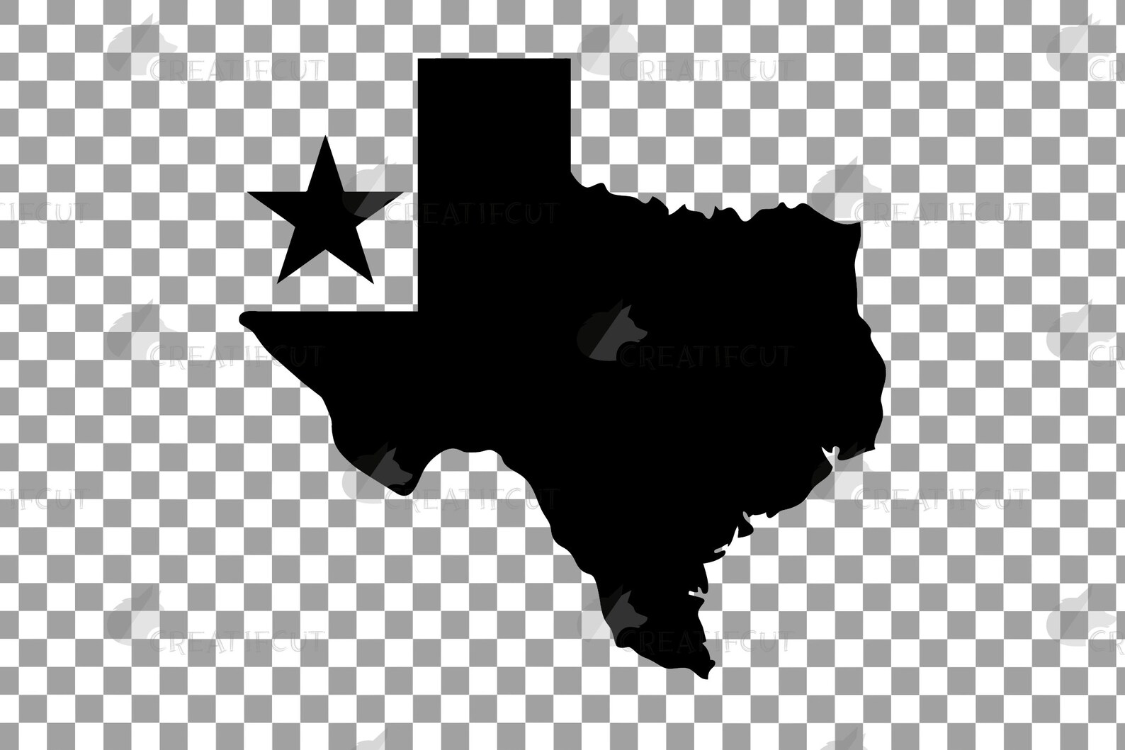 Texas State Map Svg Cutting Silhouette Long Horn Cattle | Etsy