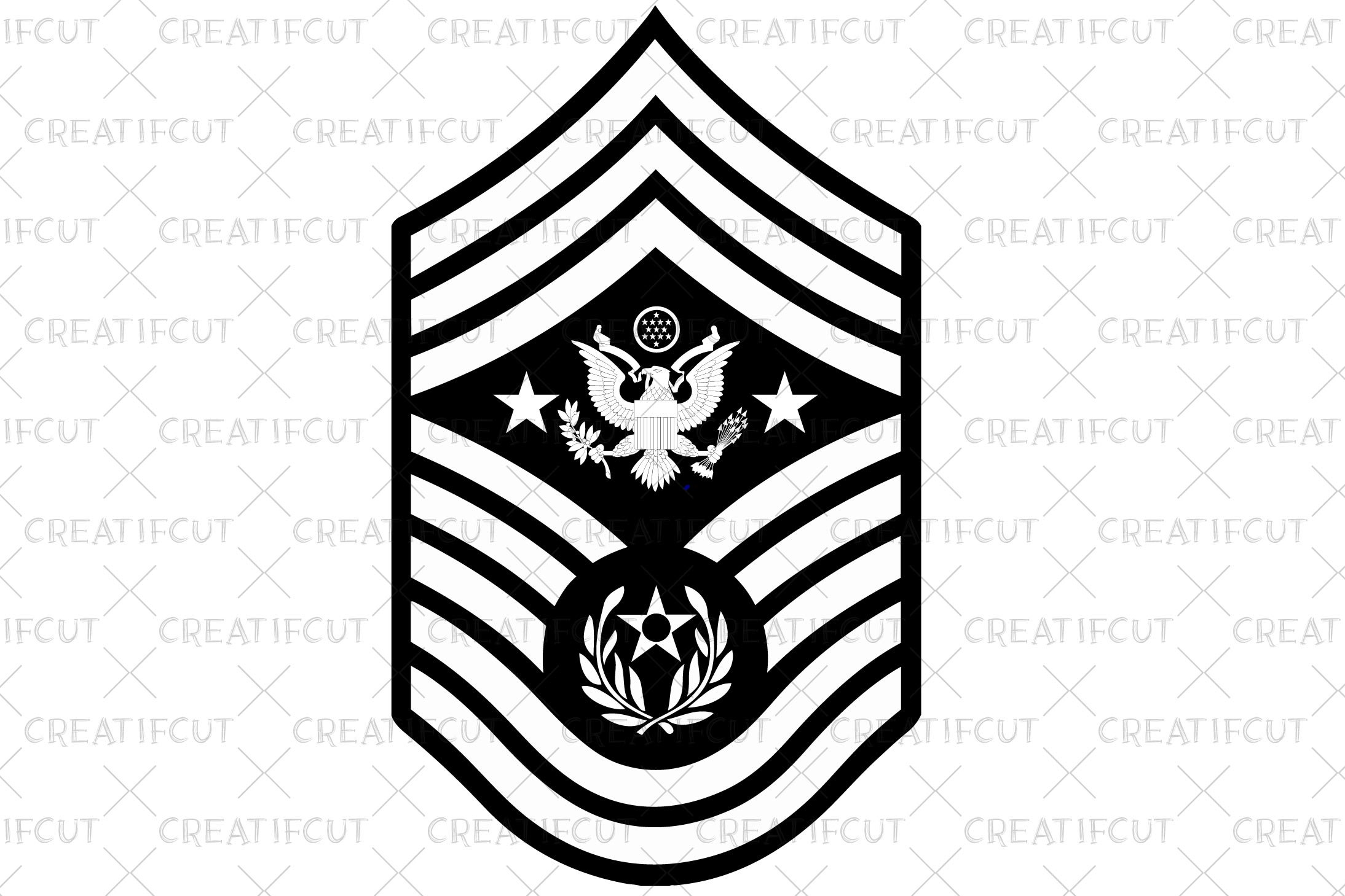 US Air Force Enlisted Rank Insignia Vector Collection. United States ...