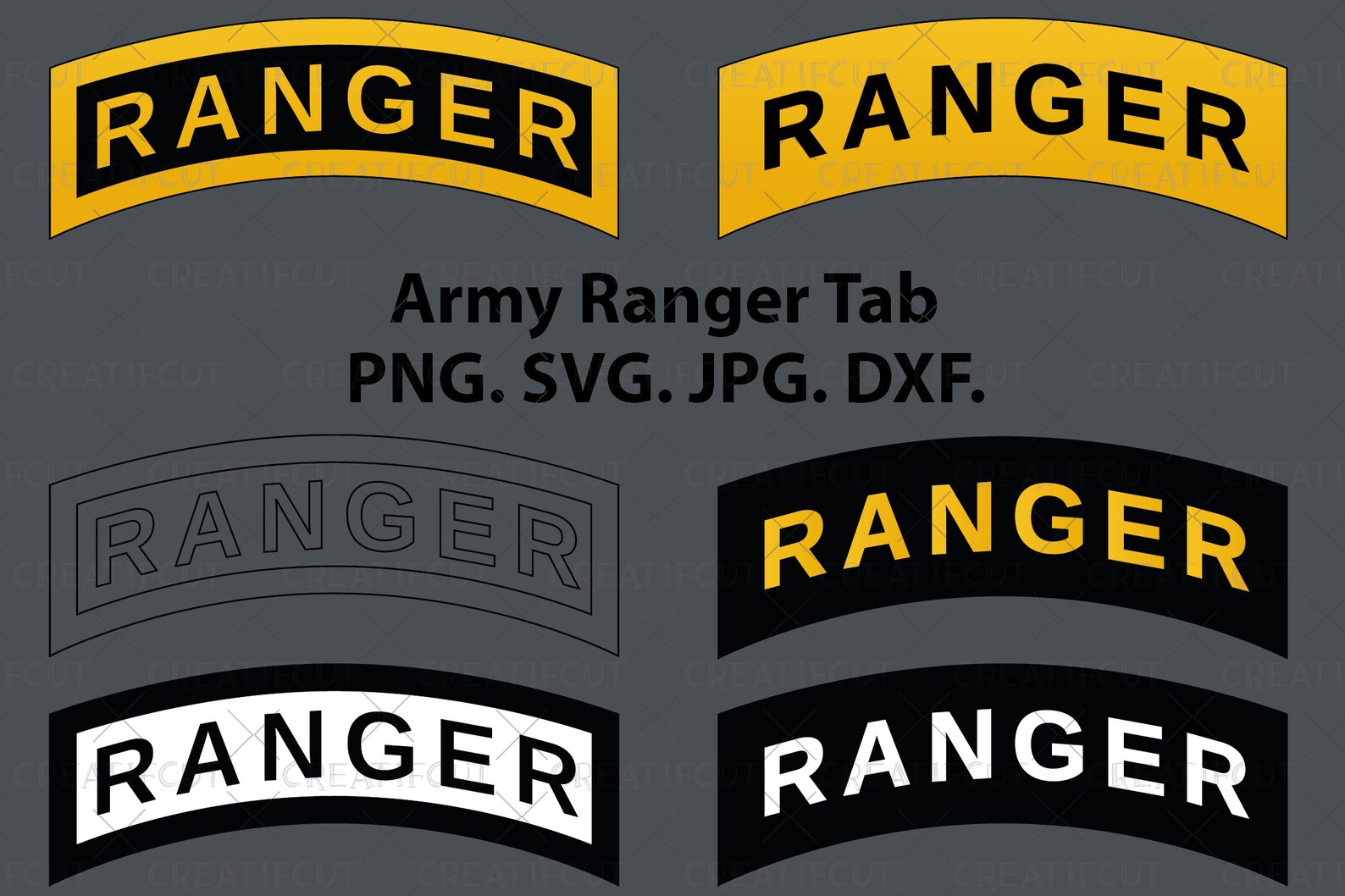 US Army Ranger Tab SVG. Military Badge Army Ranger Badge - Etsy