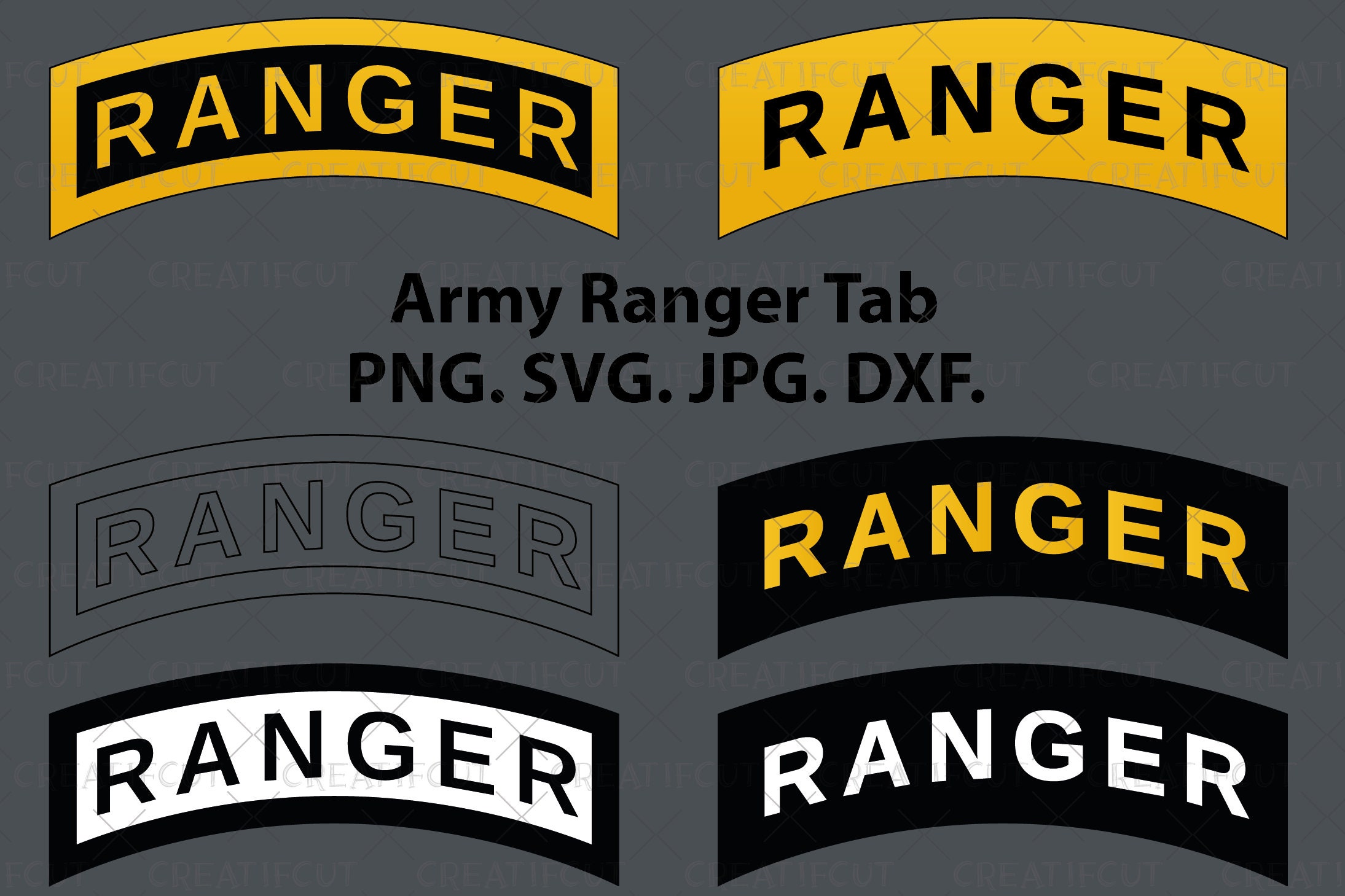 US Army Ranger Tab SVG. Military Badge Army Ranger Badge - Etsy
