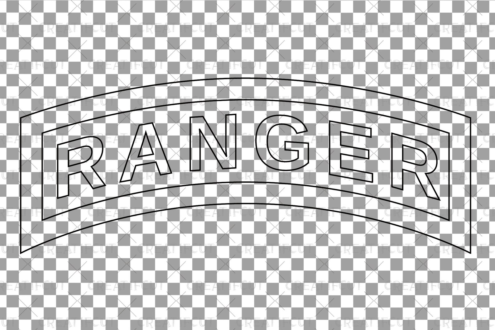US Army Ranger Tab SVG. Military Badge, Army Ranger Badge, Military ...