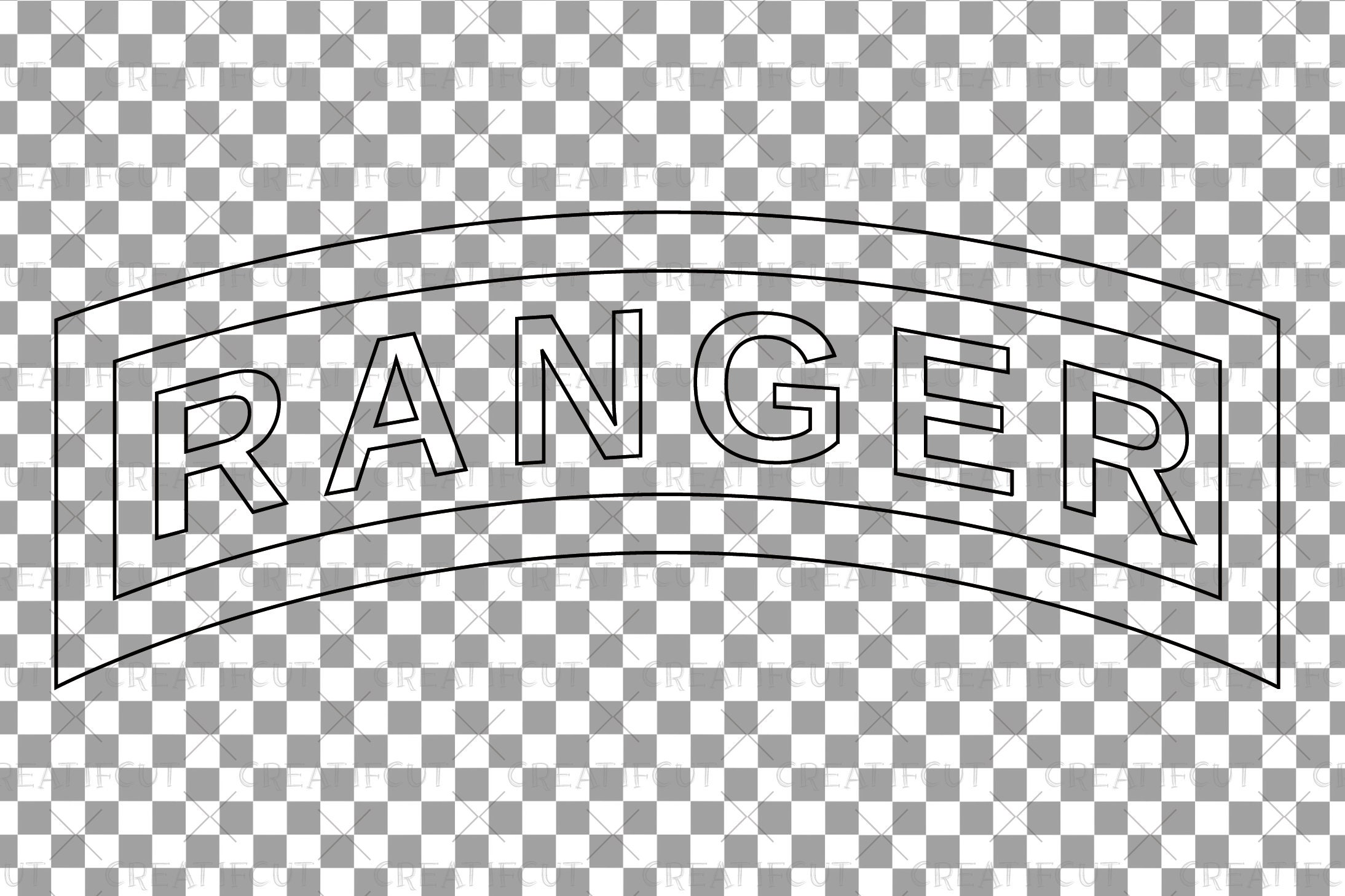 US Army Ranger Tab SVG. Military Badge, Army Ranger Badge, Military ...
