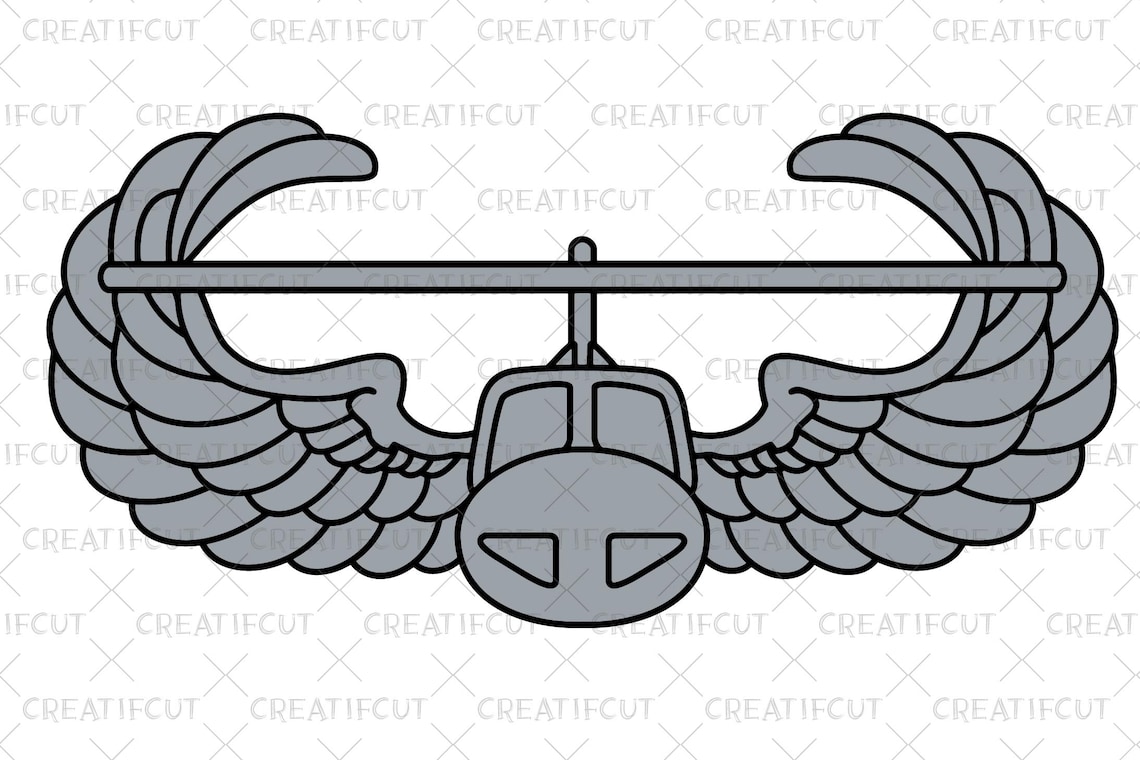 US Army Air Assault Badge Vector Graphic. Military Badge Air | Etsy