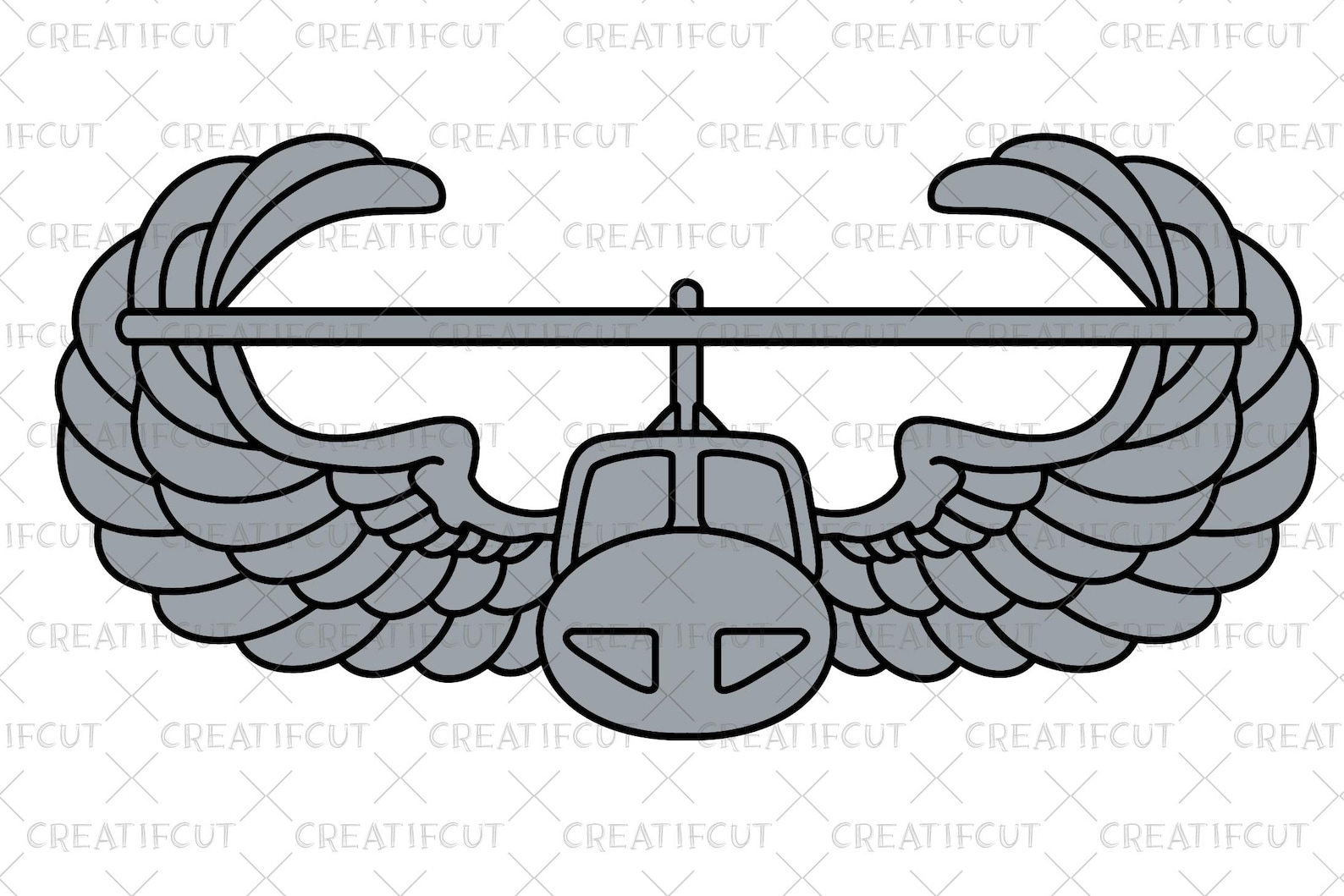 US Army Air Assault Badge Vector Graphic. Military Badge, Air Assault ...