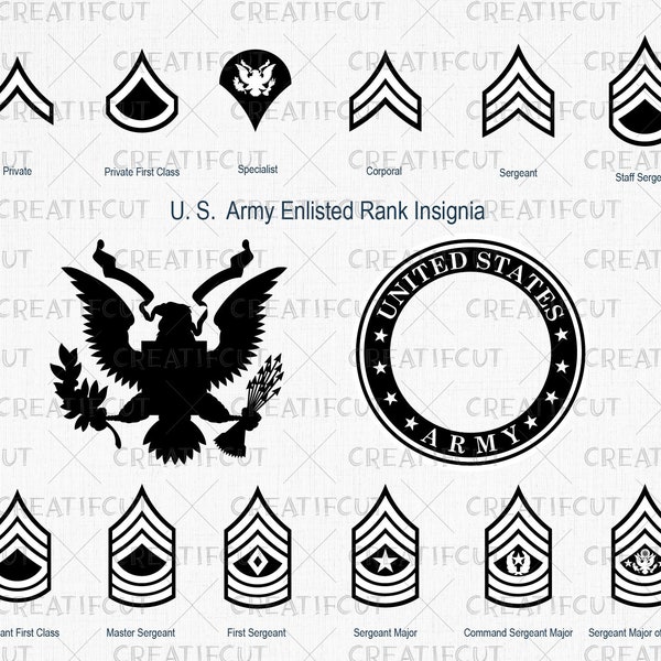 Army Rank Svg - Etsy