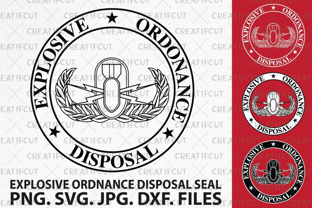 Explosive Ordnance Disposal Basic Seal, EOD Badge Vector Graphic. US ...