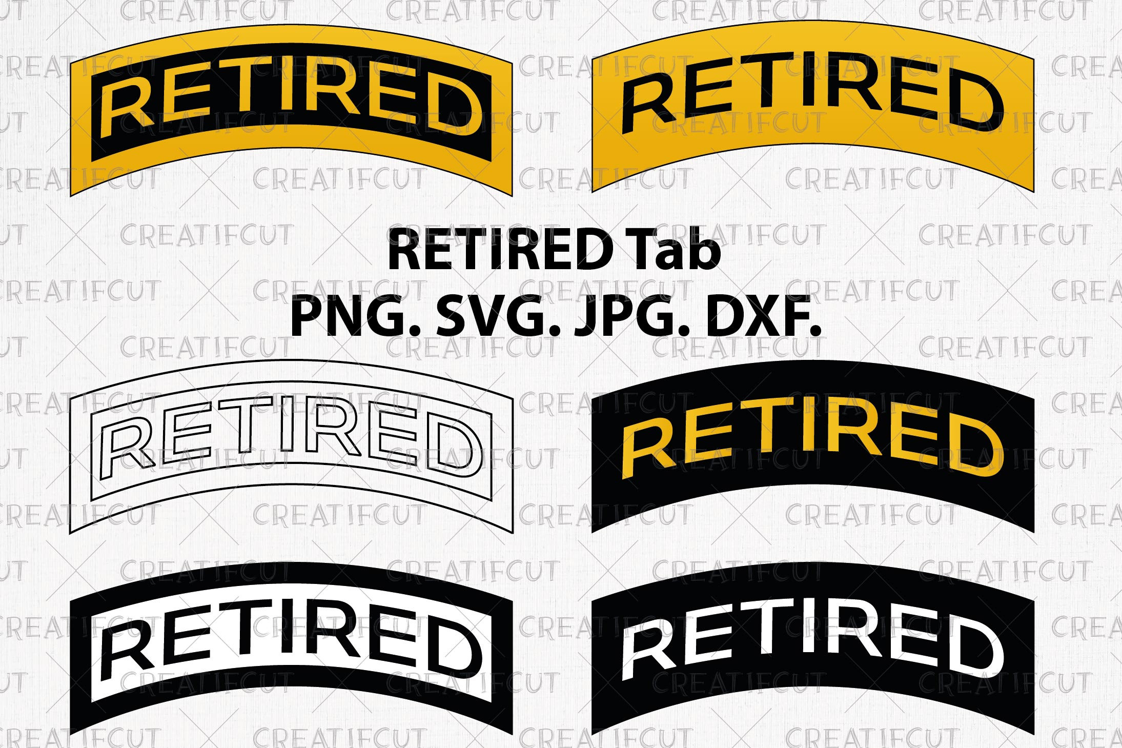 Army Retired Tab SVG. Military Badge Army Retired Badge Gift - Etsy