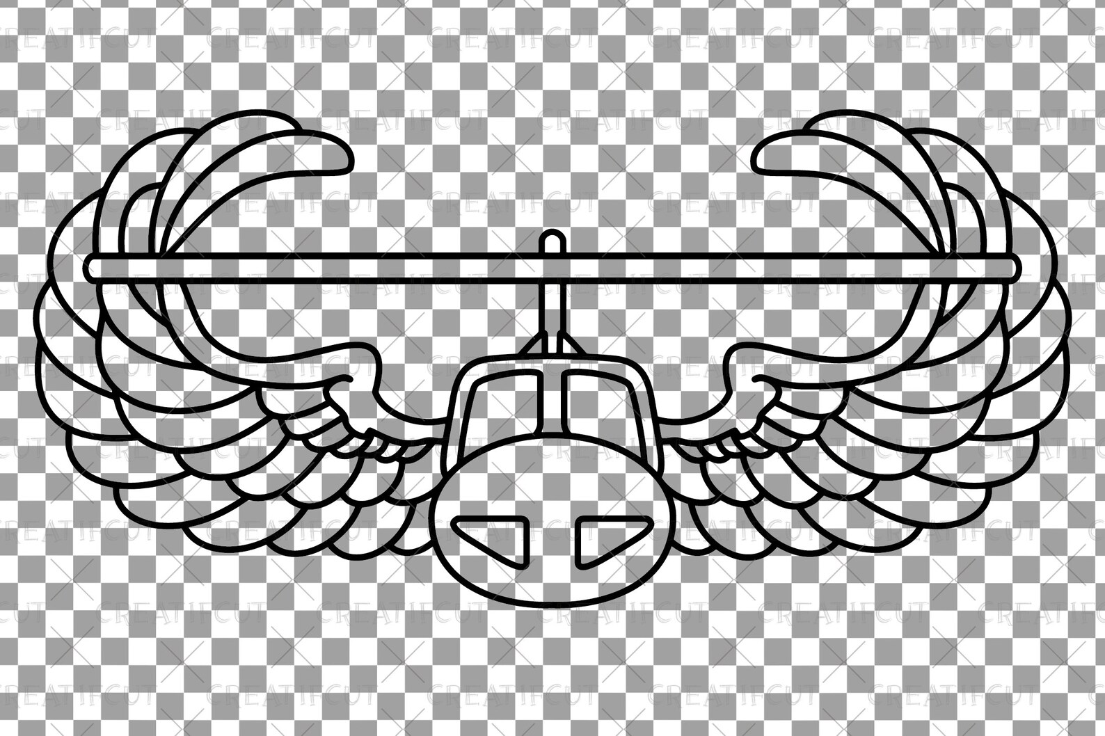 US Army Air Assault Badge Vector Graphic. Military Badge, Air Assault ...