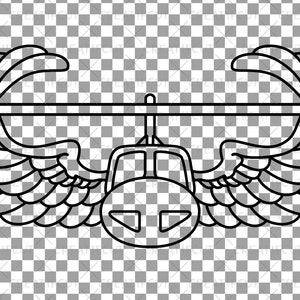 US Army Air Assault Badge Vector Graphic. Military Badge, Air Assault ...