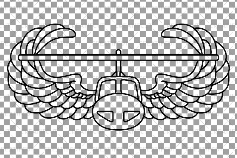 US Army Air Assault Badge Vector Graphic. Military Badge Air - Etsy