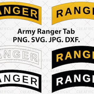 US Army Ranger Tab SVG: Military Badge (cutting Files) - Etsy